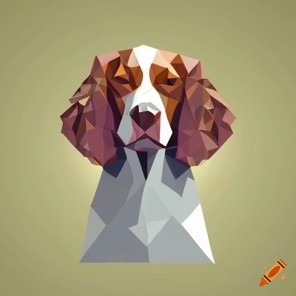Low poly dalmatian dog in high definition on Craiyon