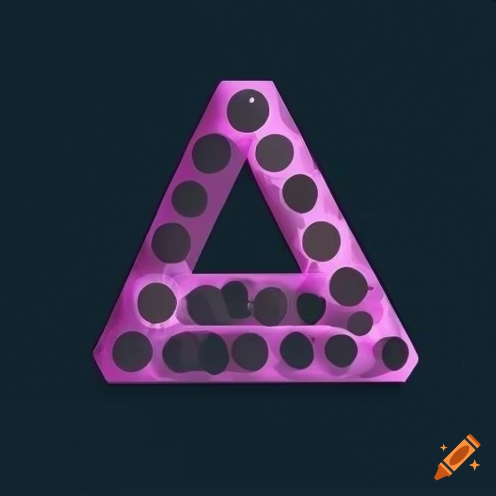 Delta letter icon with colorful molecule on Craiyon