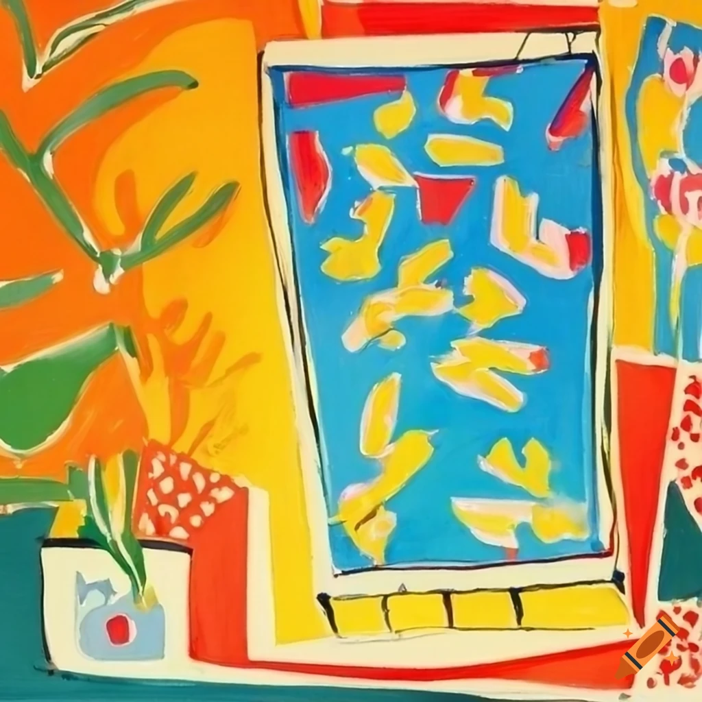 Painting of a calendar in matisse style