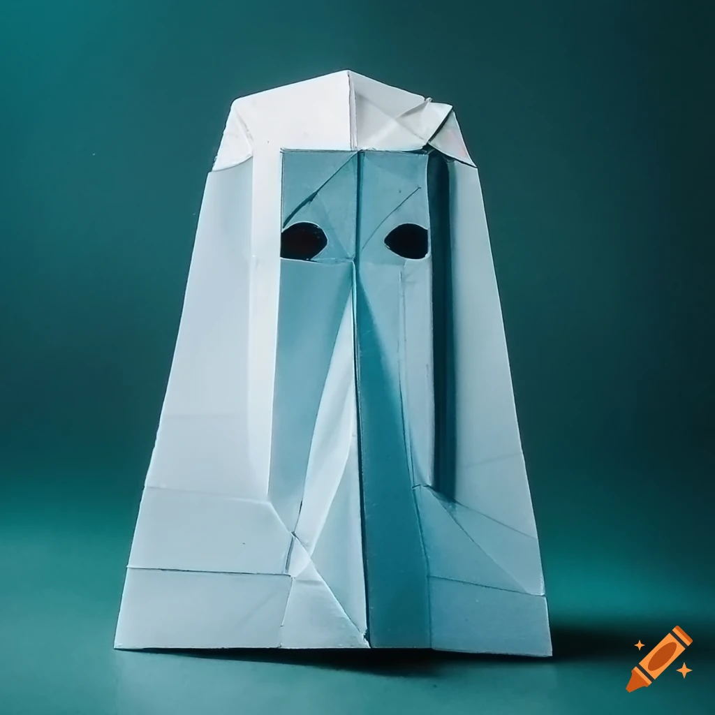 Origami paper ghost on Craiyon