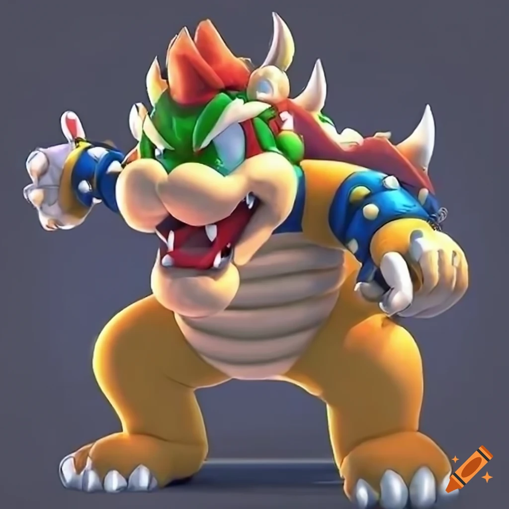 Fanart of bowser from the mario video game series