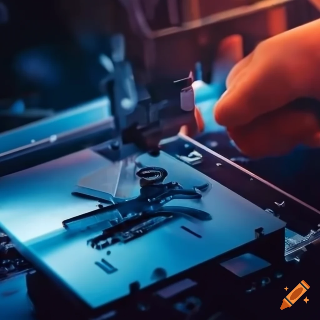 Computer repair shop with 3d printers