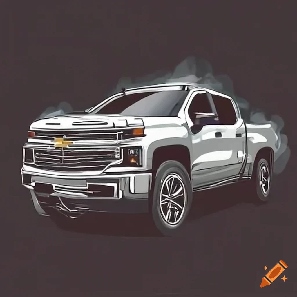 Chevrolet silverado doing a burnout