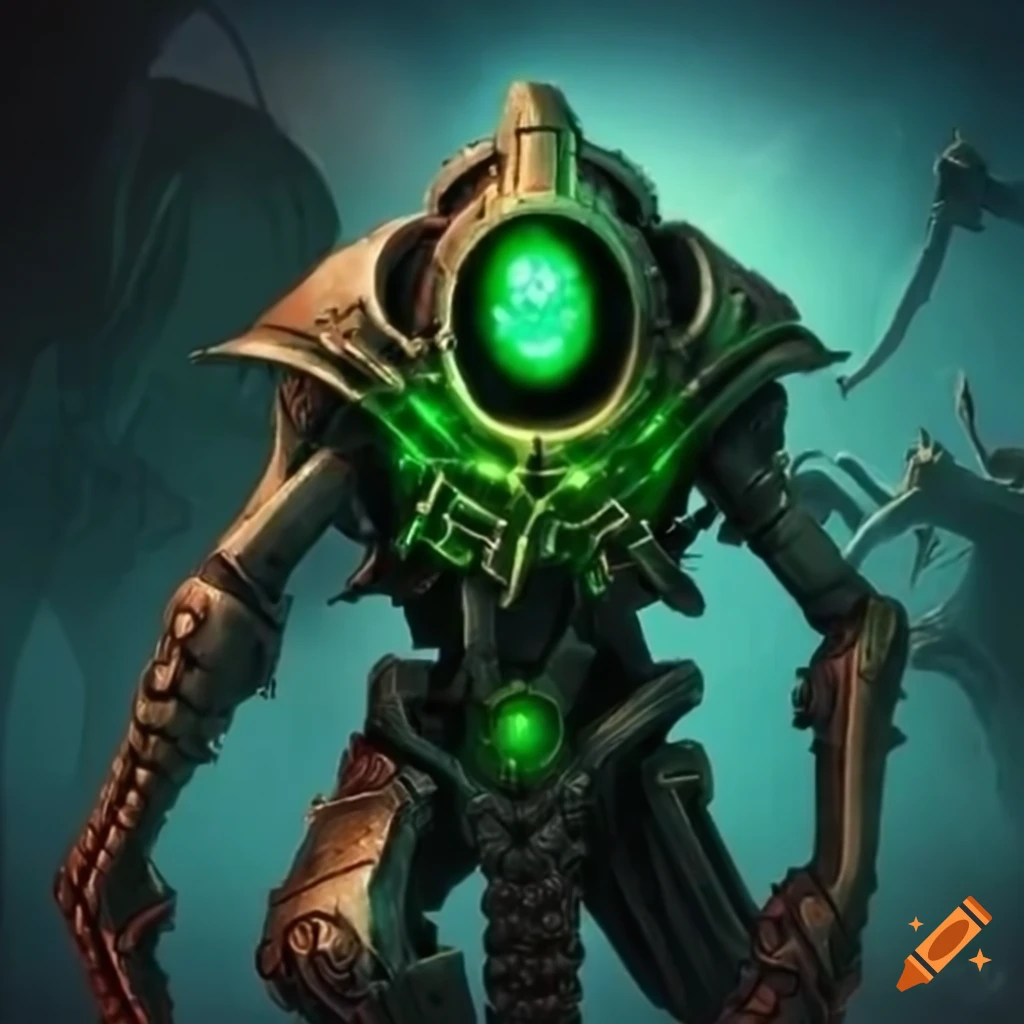 Digital art of a Necron on Craiyon