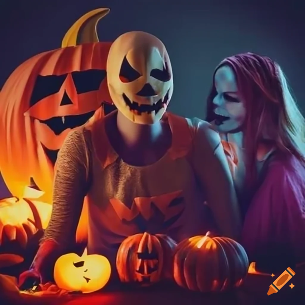 Halloween party illustration on Craiyon