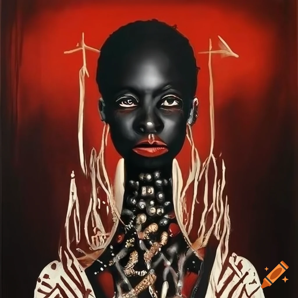 Wilfredo Lam Painting Of African Tribal Figures