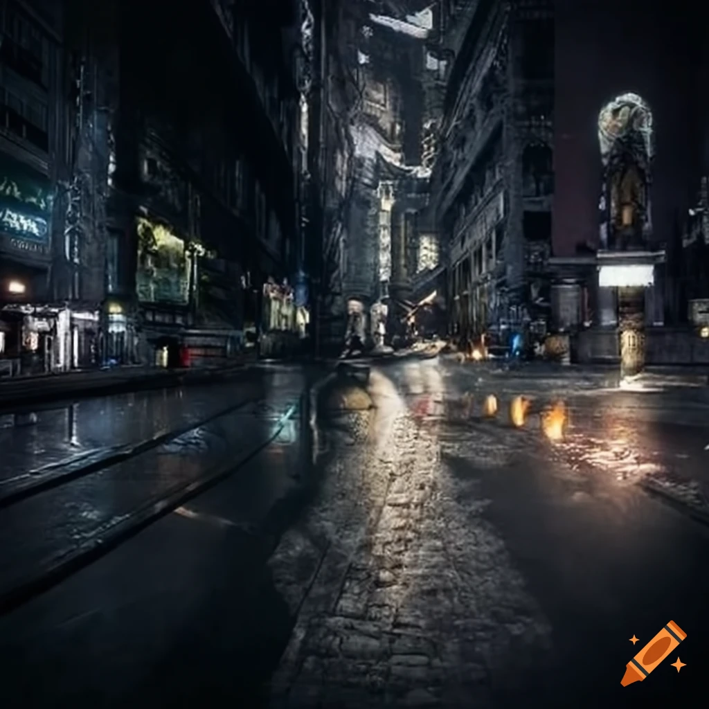 Image of arkham city on Craiyon