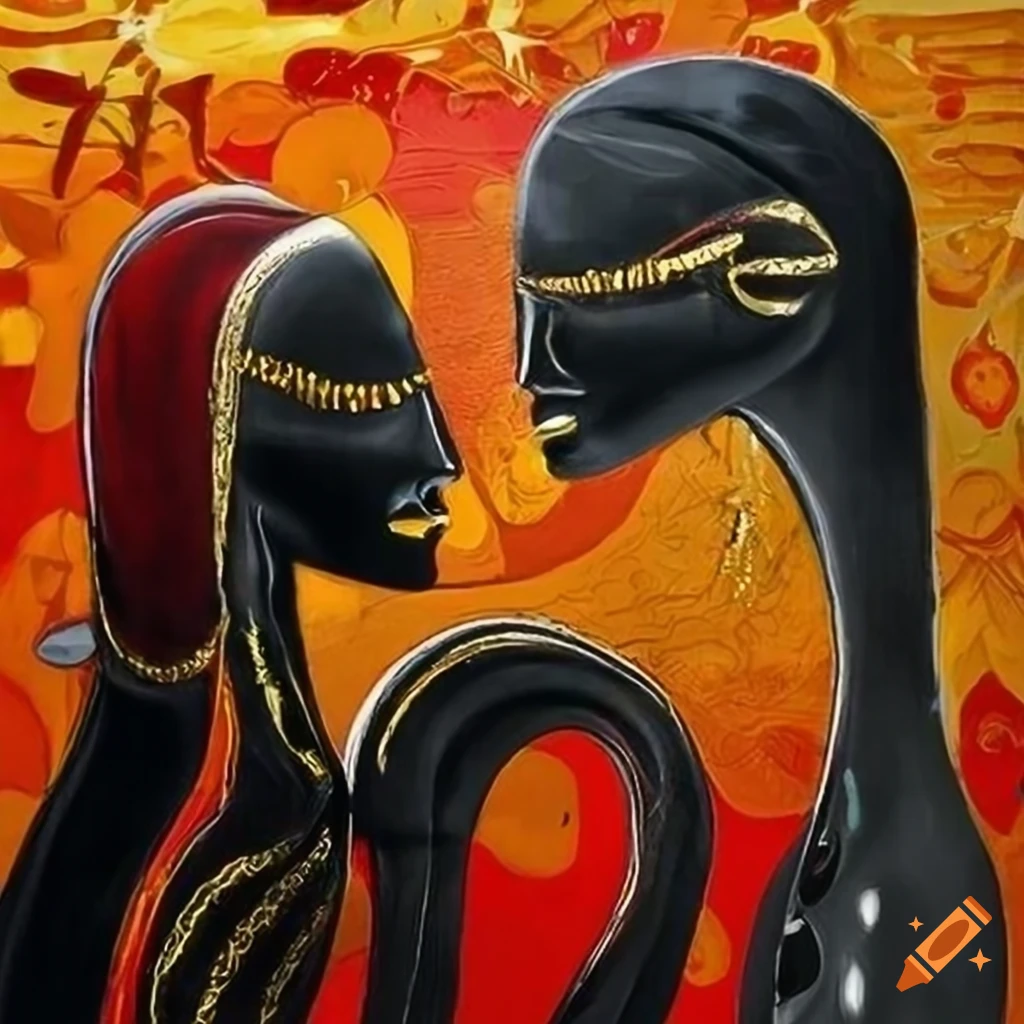 Abstract surrealism artwork inspired by african tribe on Craiyon