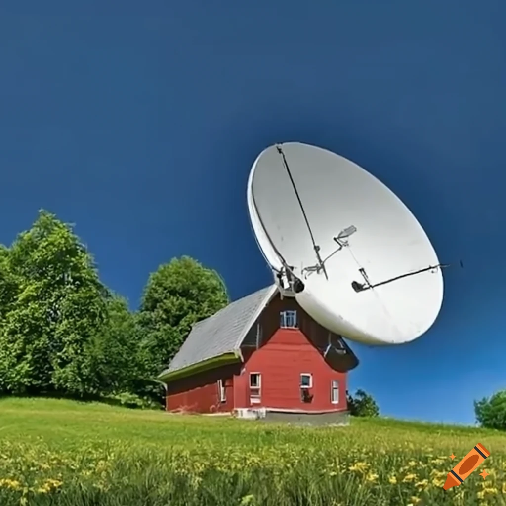Fast internet connection for a farmhouse with satellite dish