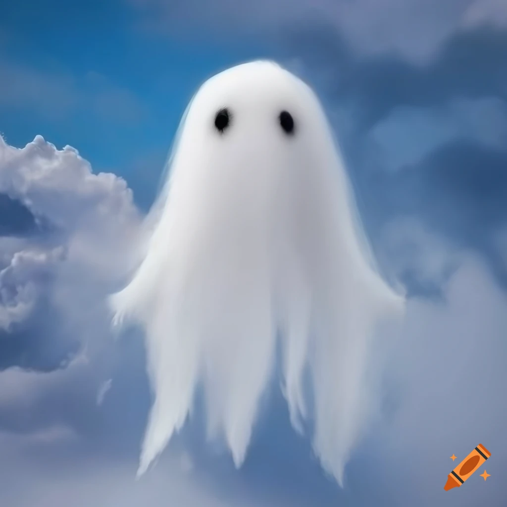 Mysterious ghost in a forest on Craiyon