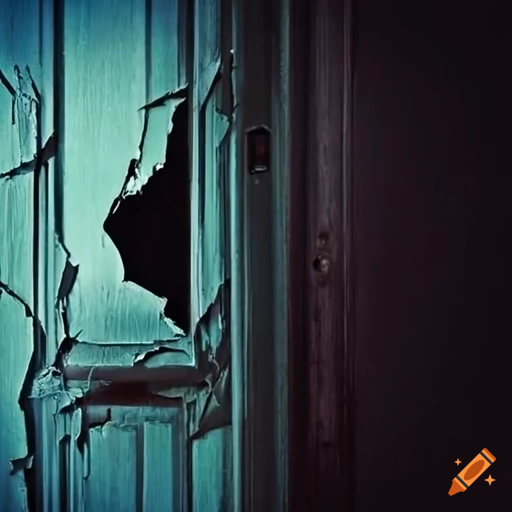 Image of a broken door