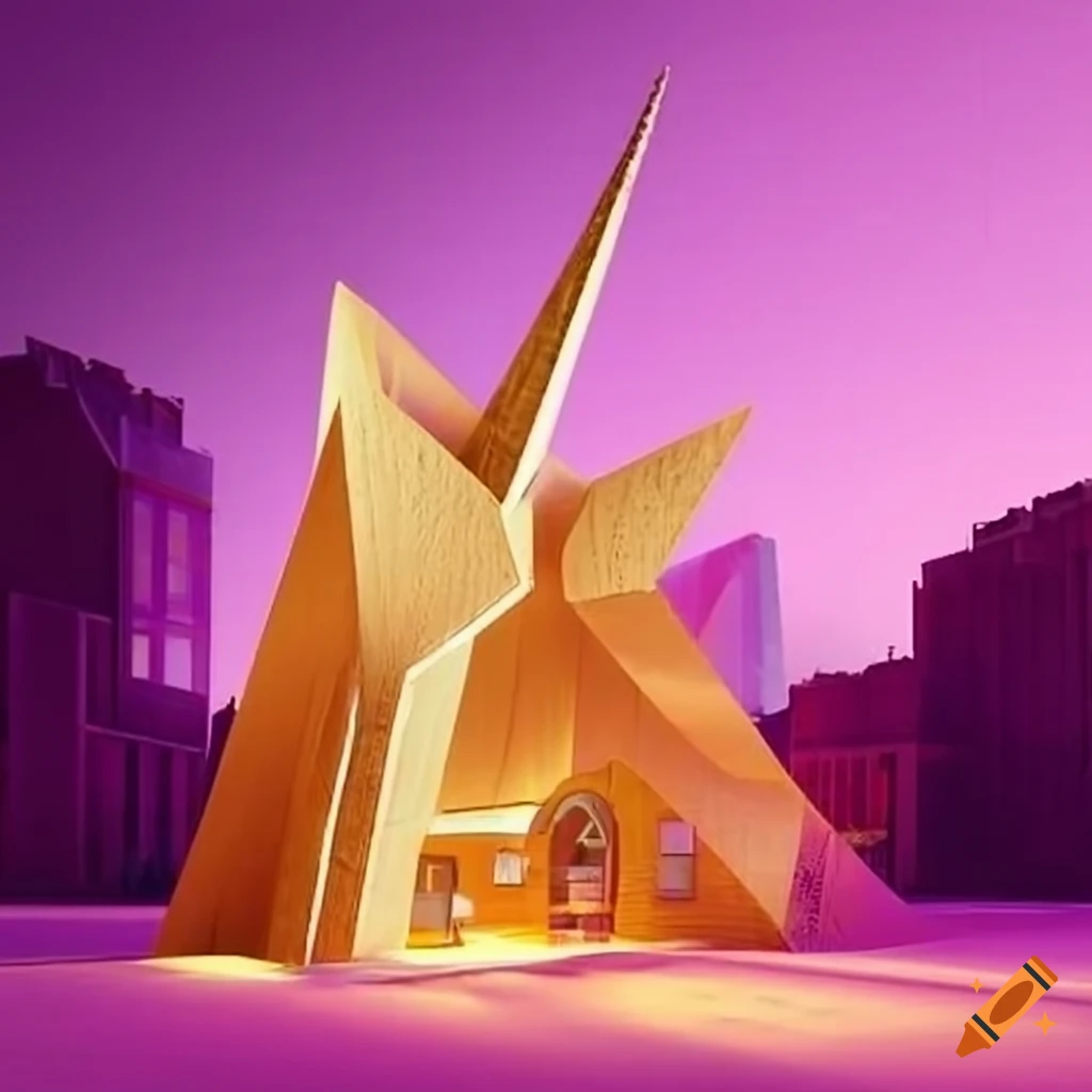 Sustainable eco-friendly unicorn building on Craiyon