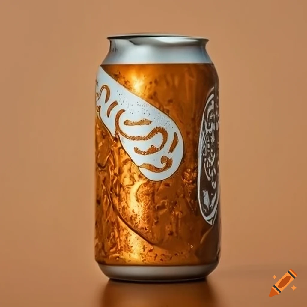Brown Chunky soda can with bubble pattern on Craiyon