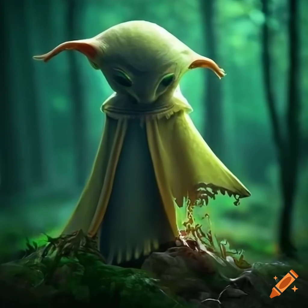Image of a small magical creature in a forest on Craiyon