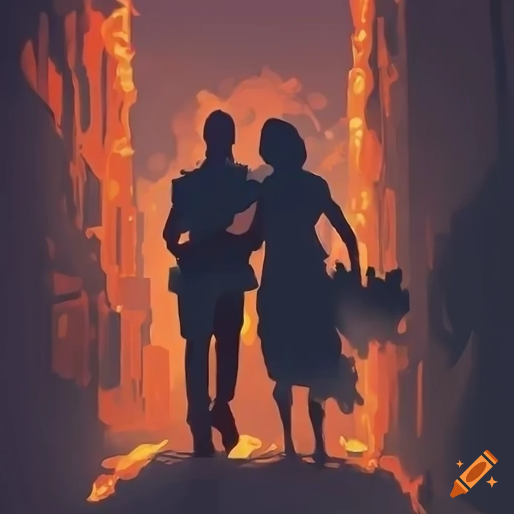 Spooky yet romantic painting on Craiyon