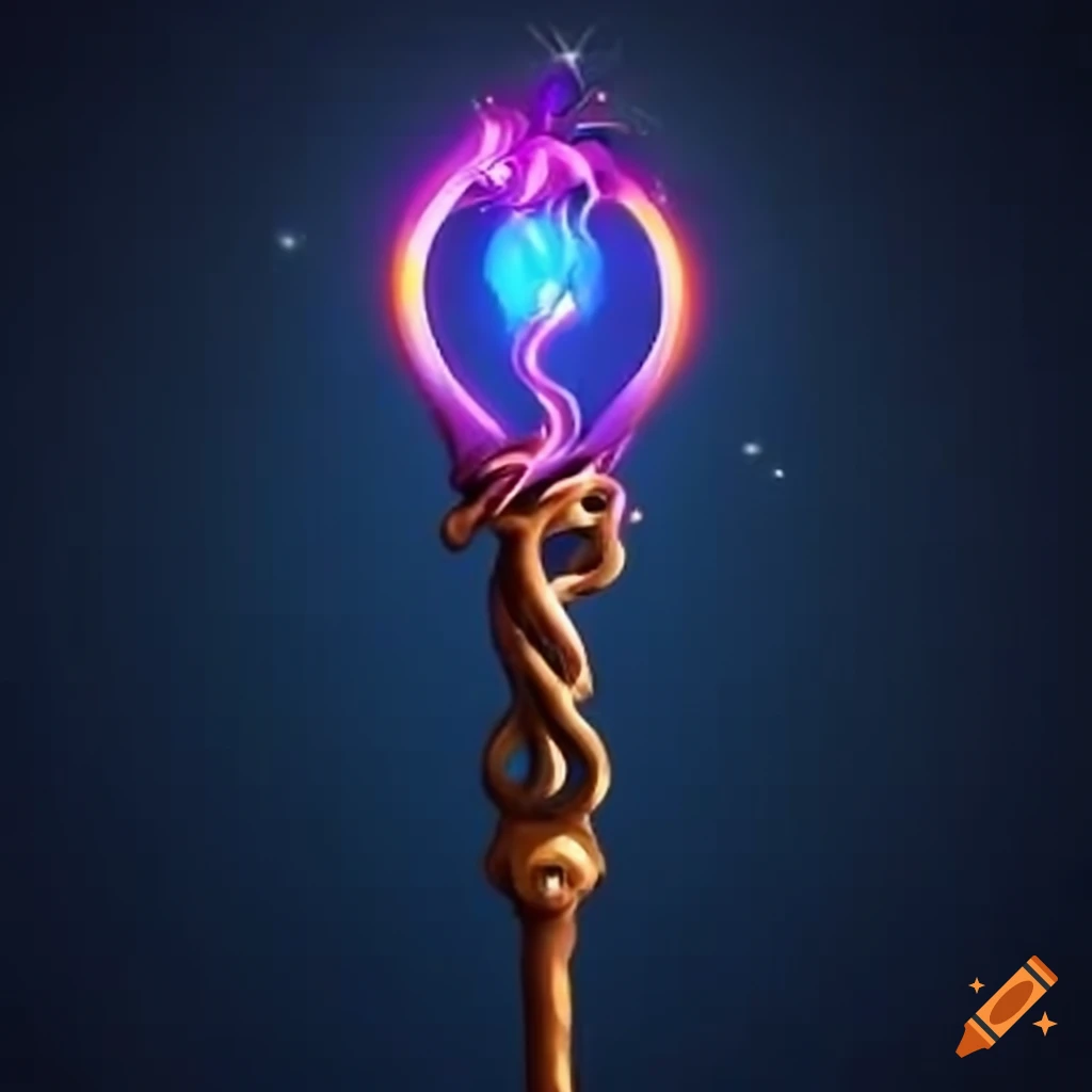 Image of a magical staff on Craiyon