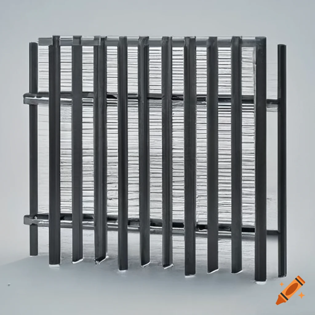 Steel grate with vertical bars on Craiyon