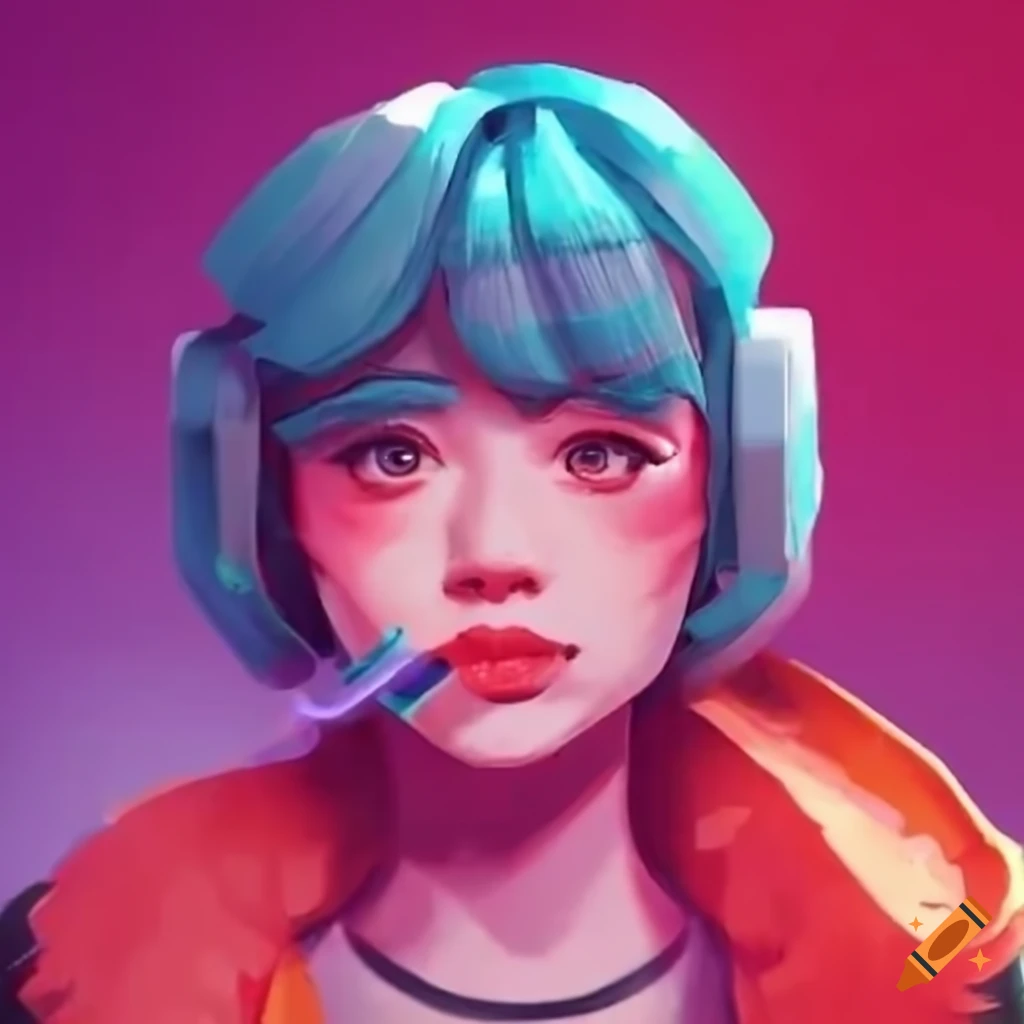 Playful and edgy streamer logo with wattson character on Craiyon