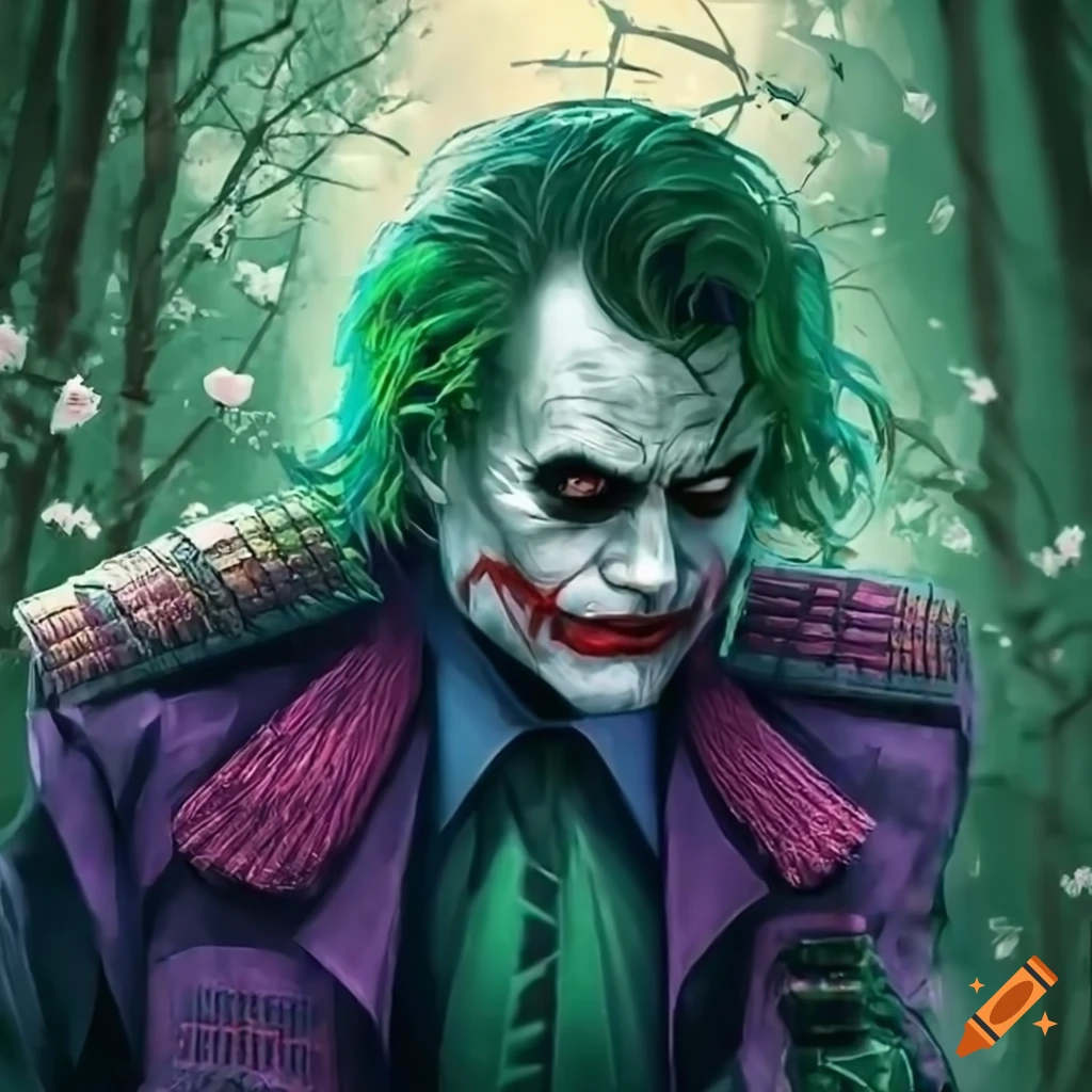 Artistic portrayal of a heroic joker in the style of final fantasy 13 ...