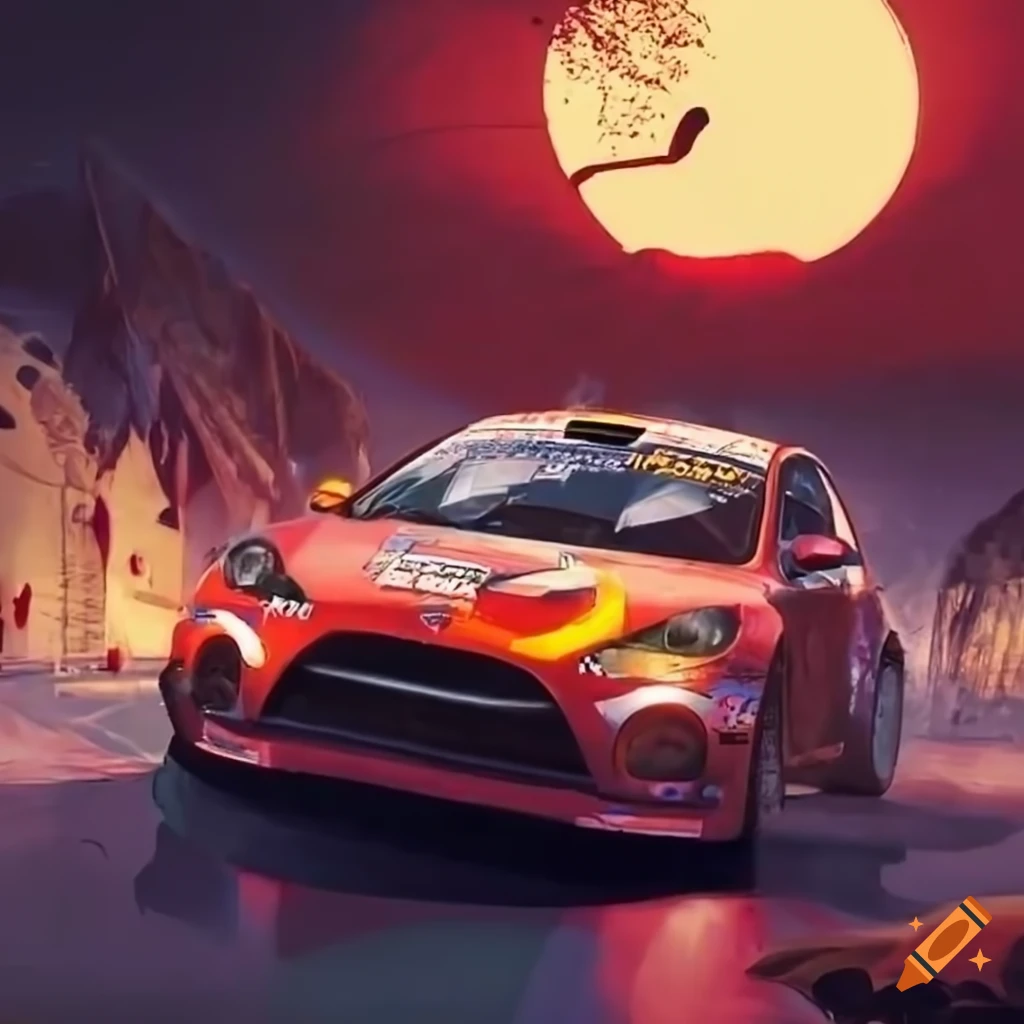 Poster for friday night car rally on october 20 at 8 p.m.