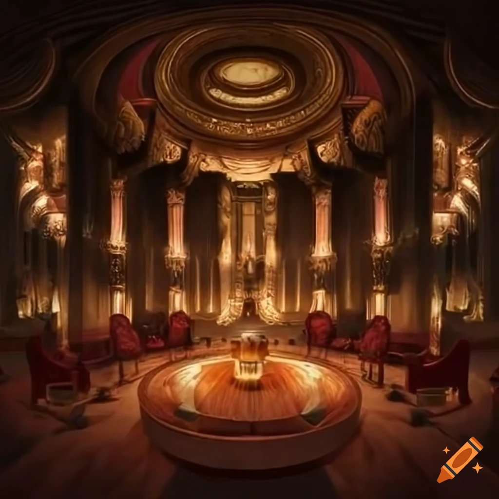 Epic scene of presidents meeting around a round table on Craiyon