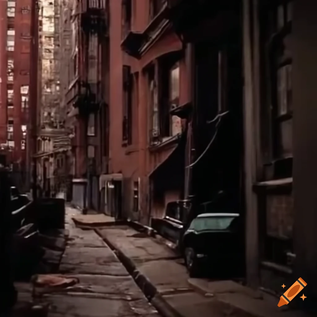 Dark and rainy New York back alley on Craiyon
