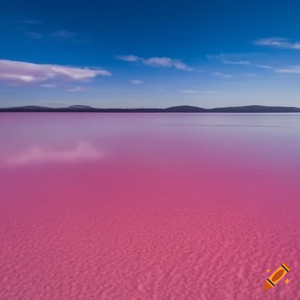 Vibrant pink lake