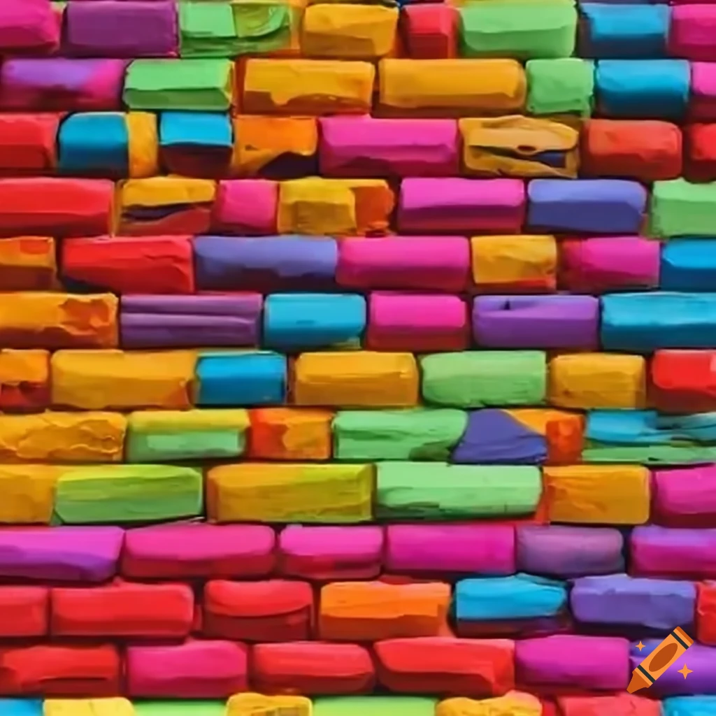 Colorful bricks texture on Craiyon