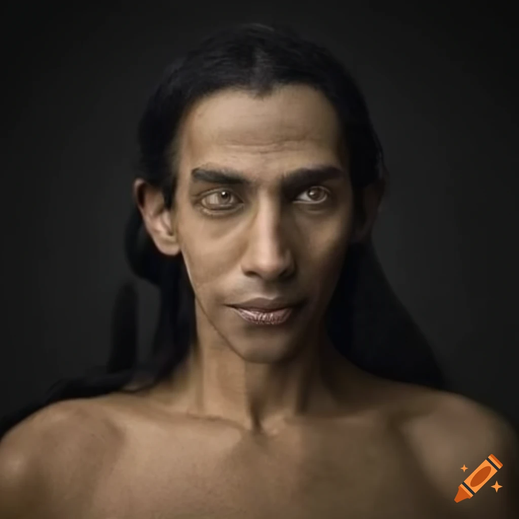 Artistic illustration of an arabic-looking humanoid alien