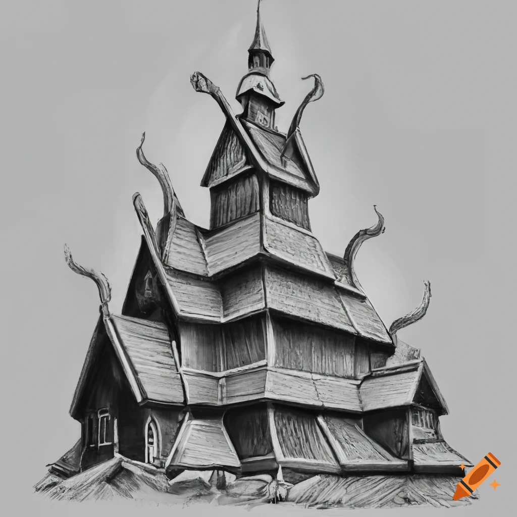 Stave church on Craiyon