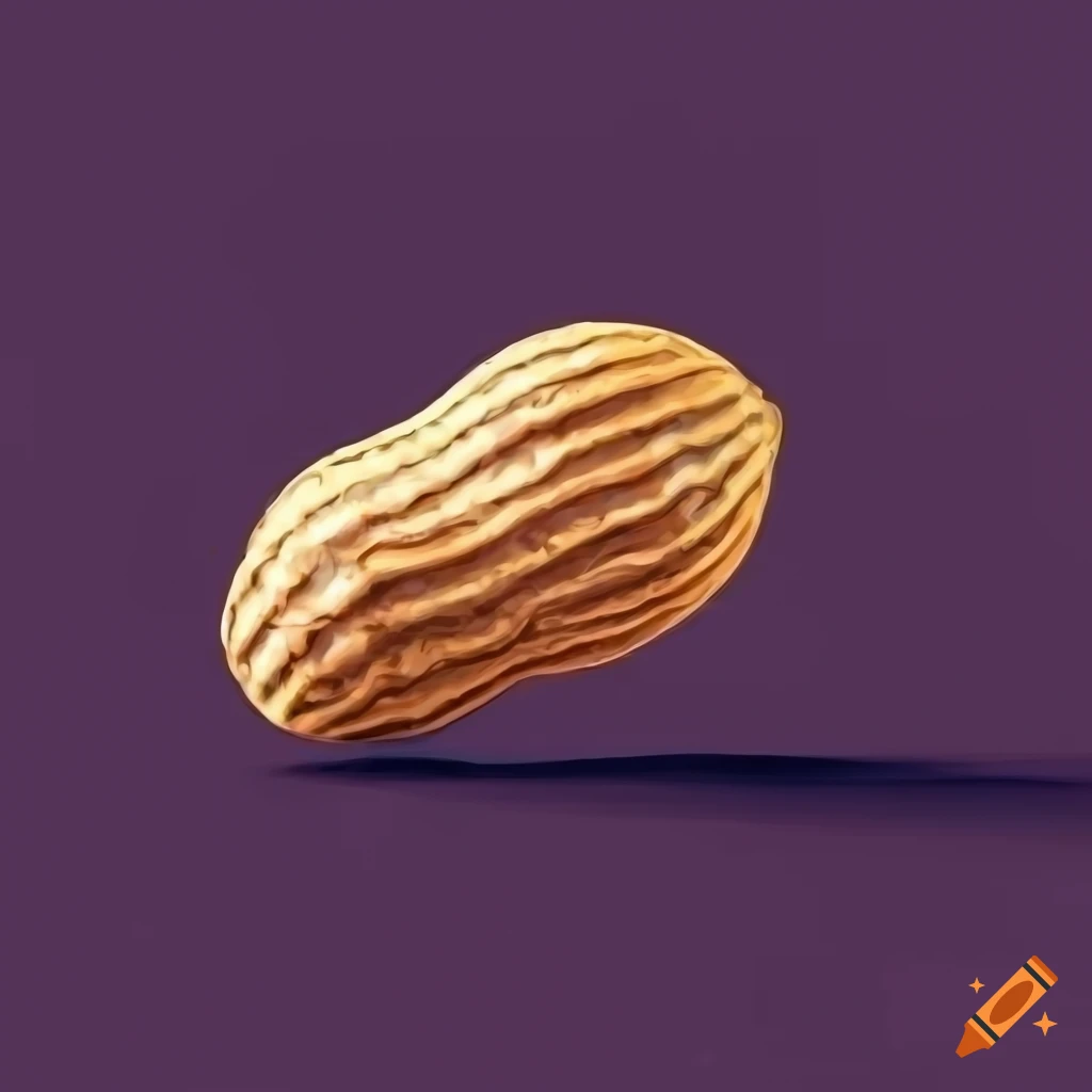 2d pop art illustration of a peanut on Craiyon