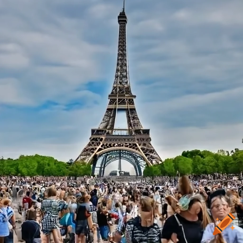 Group of people demonstrating on the streets of paris, france on Craiyon