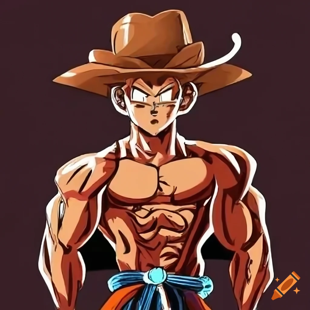 Cosplay of cowboy goku on Craiyon