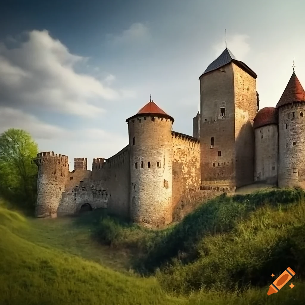 Photograph of a medieval castle in hungary on Craiyon