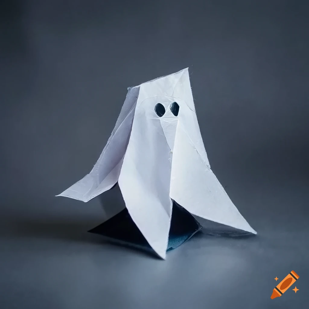 Origami paper ghost on Craiyon