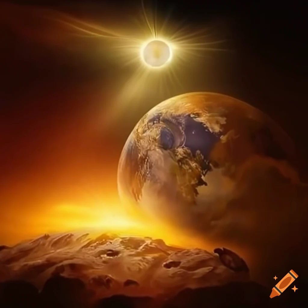 Depiction of jesus returning to earth on Craiyon