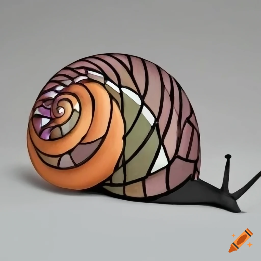 Geometric snail artwork on Craiyon