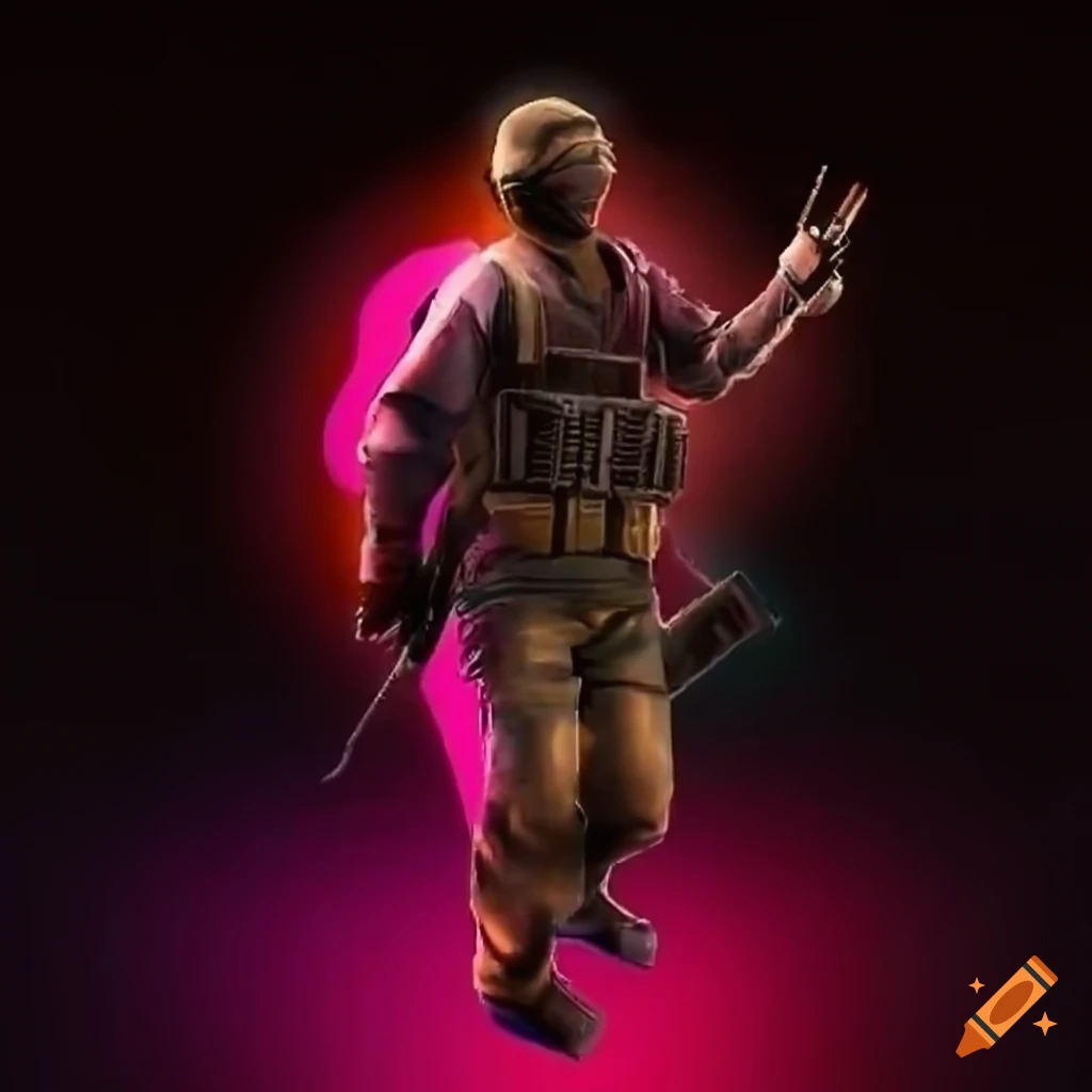 Neon artwork of Counter Strike 2 on Craiyon