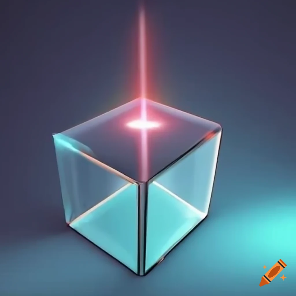 Futuristic cube with a red button on top on Craiyon