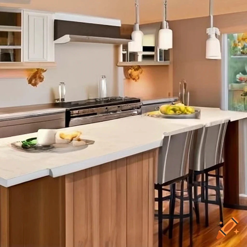 Modern and innovative kitchen with vertical farming on Craiyon