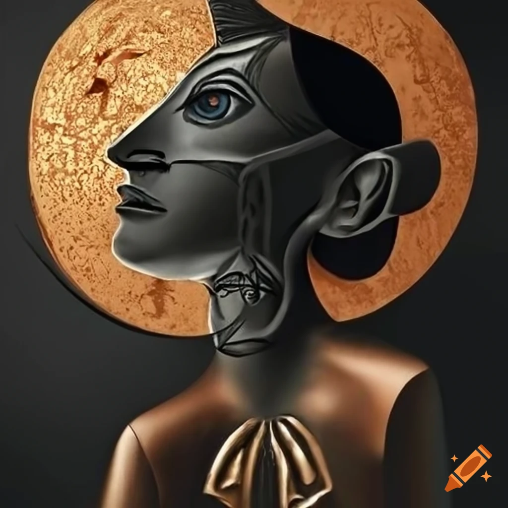 Surrealist artwork of a faceless futuristic tribe on Craiyon