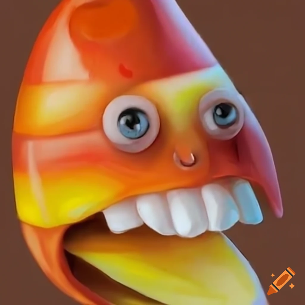 Candy corn for dental hygiene on Craiyon
