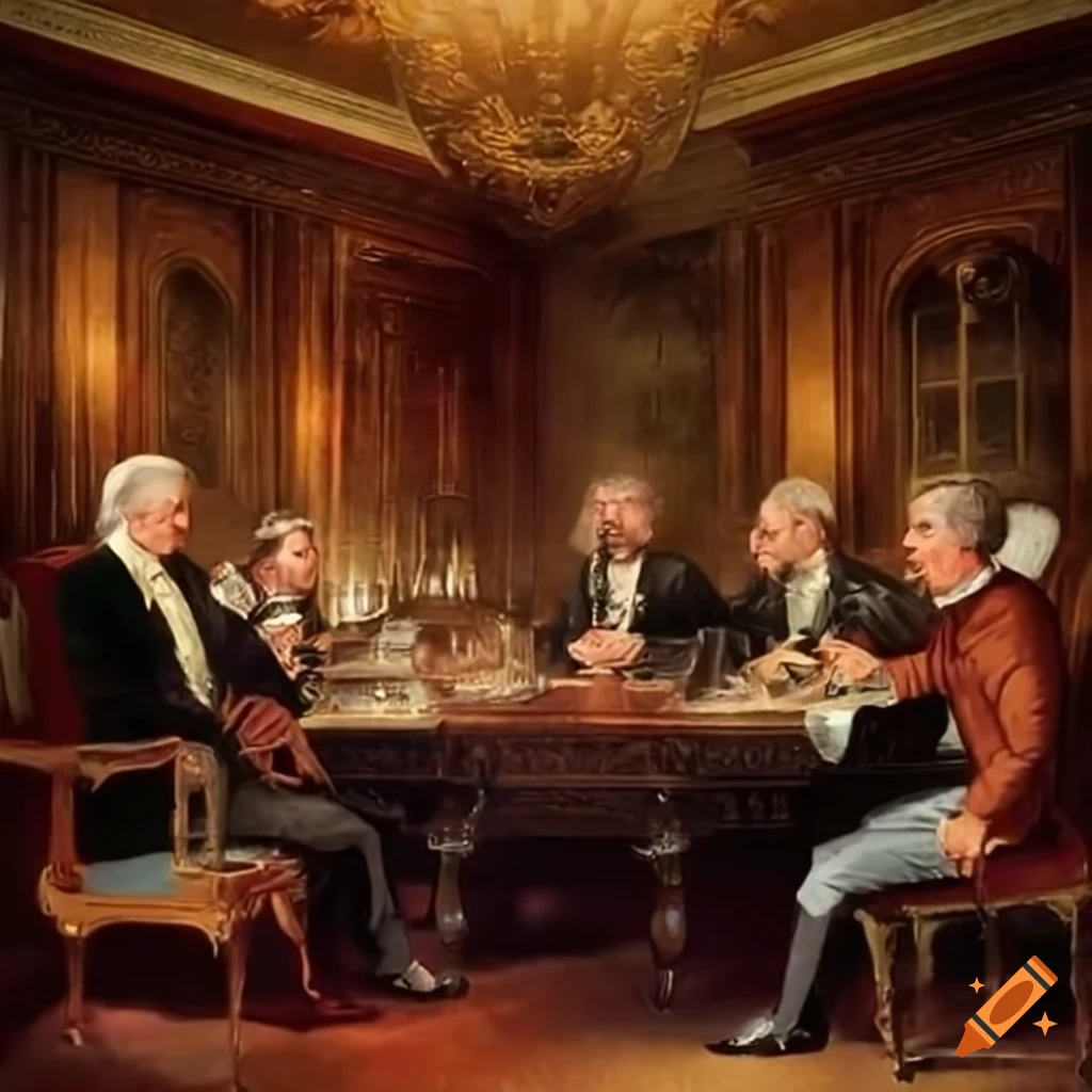 Historical scene of alexander hamilton and thomas jefferson working in a lab on Craiyon
