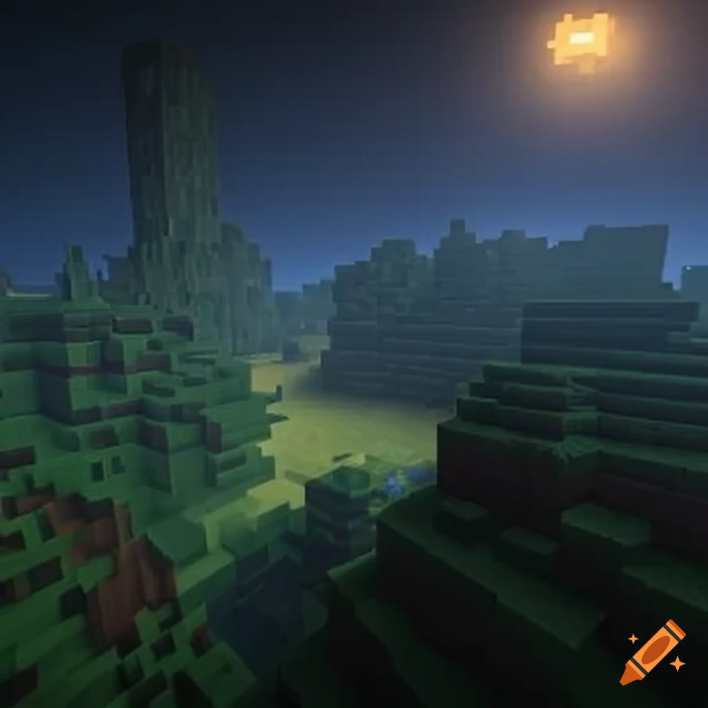 Minecraft image with a challenge ahead