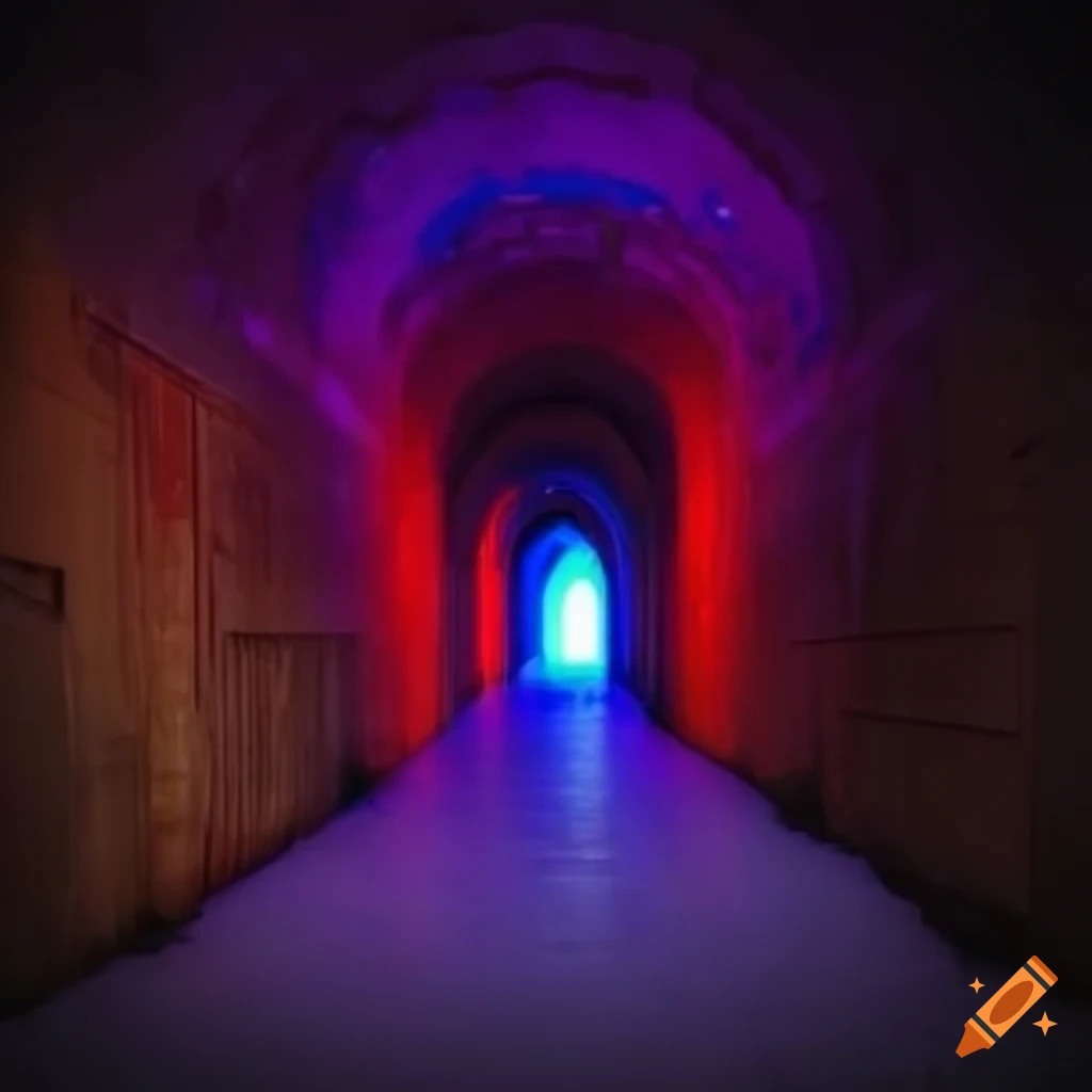 Pixelated underground scene on Craiyon