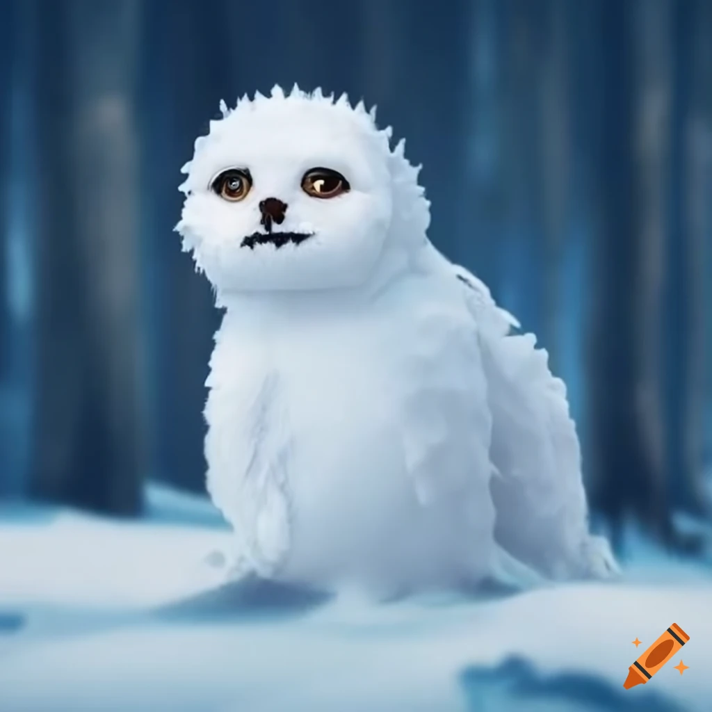 Artwork of snowy creatures on Craiyon