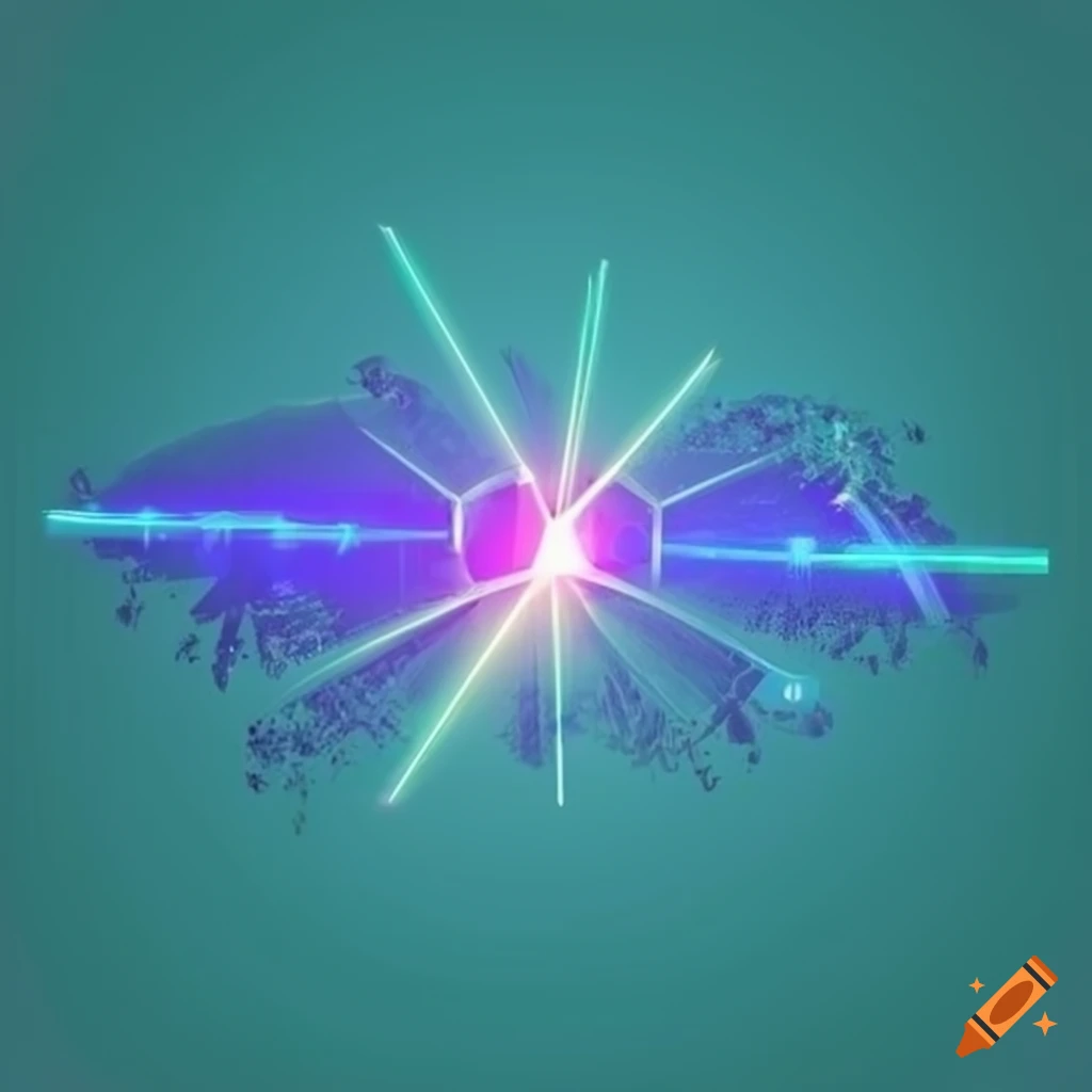 Minimalist design of laser lights at a festival