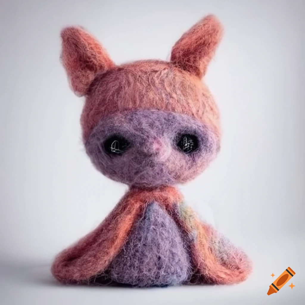 Fantasy felted wool creatures in unique outfits on Craiyon