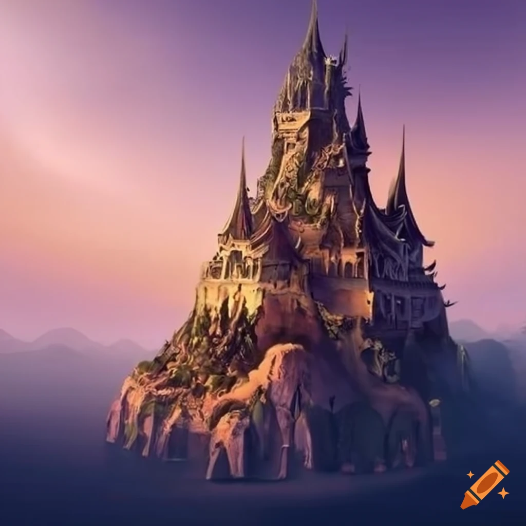 Image of a magnificent fantasy chinese castle on Craiyon