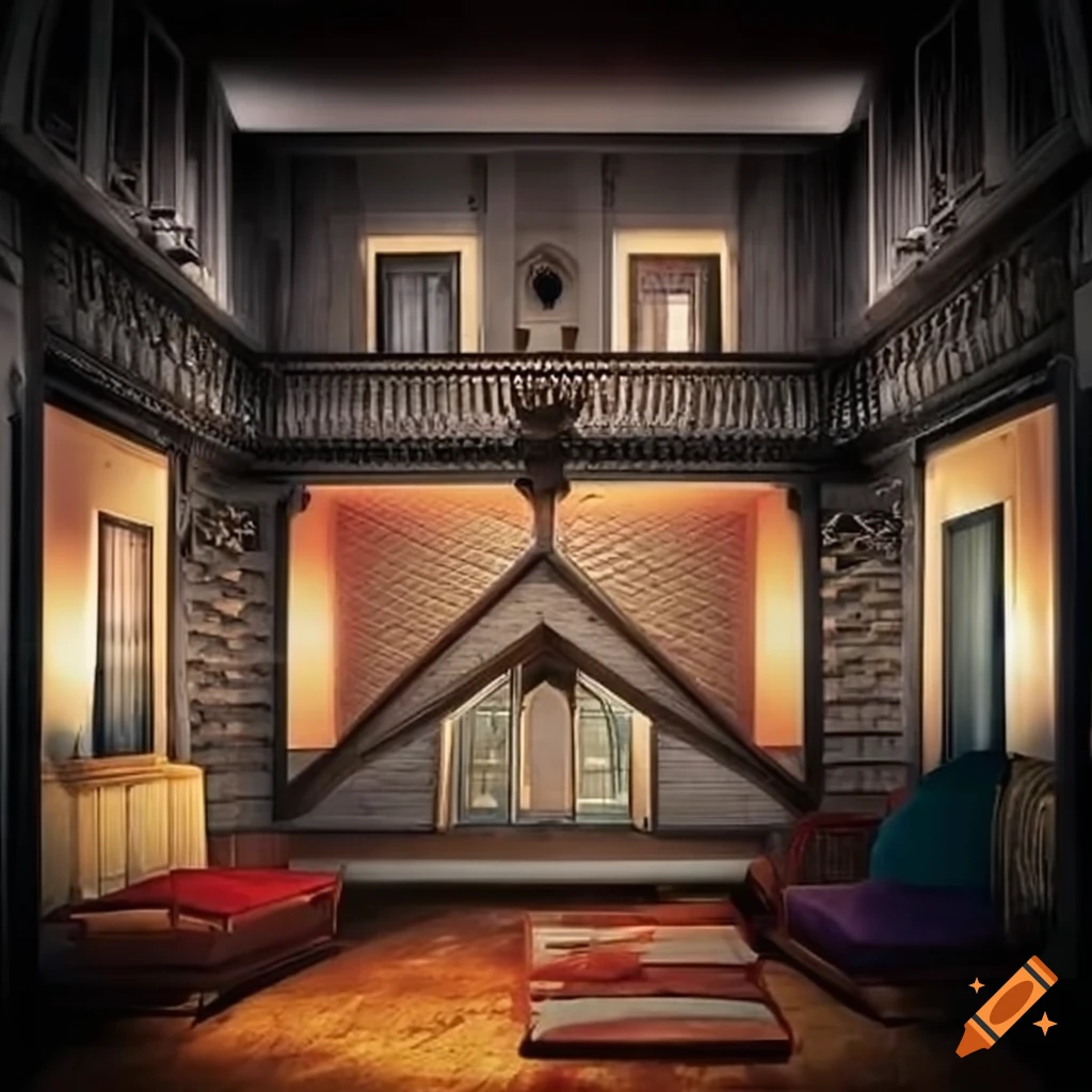 Inside view of a house on Craiyon